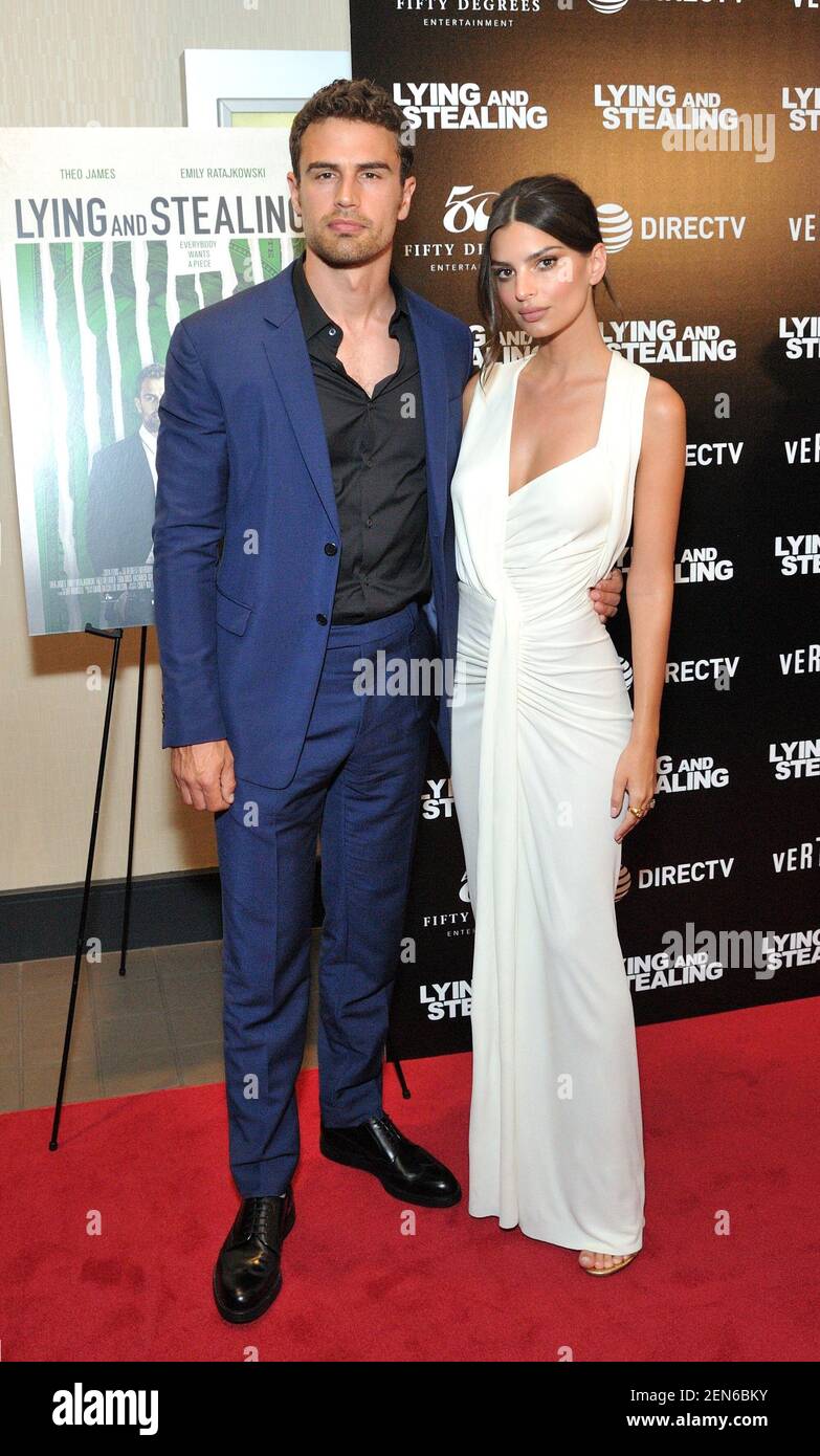 L-R: Actors Theo James and Emily Ratajkowski attend the NY special ...