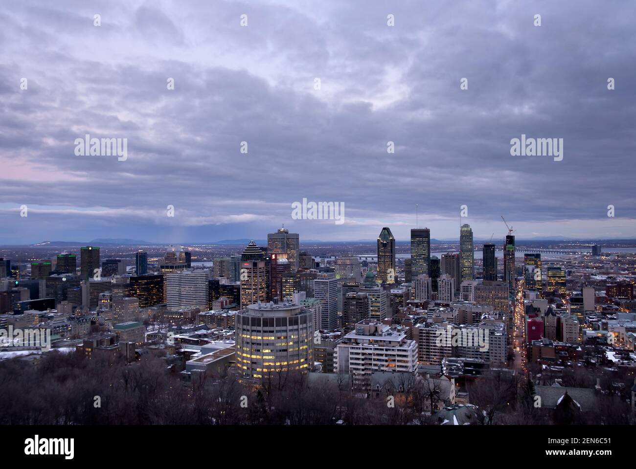 Montreal skyline from Mont Royal stock photo Stock Photo - Alamy