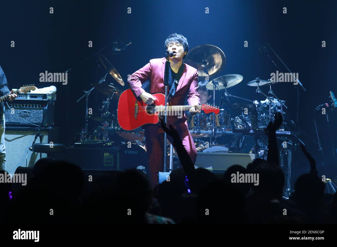 Japanese singer-songwriter Aska performs during the ASKA Concert Tour ...