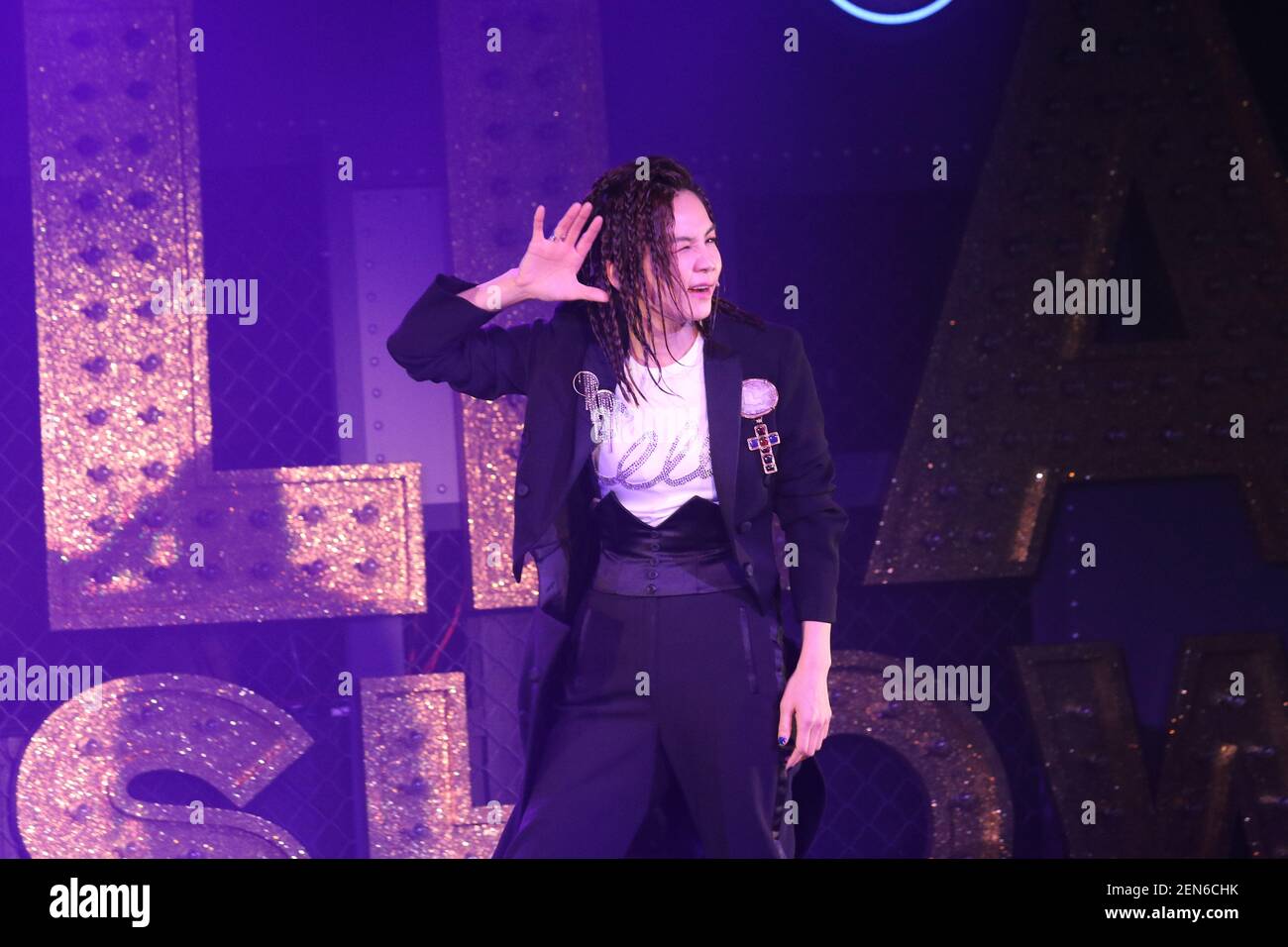 Ella Chen Chia-hwa of Taiwanese girls group S.H.E performs during her ...