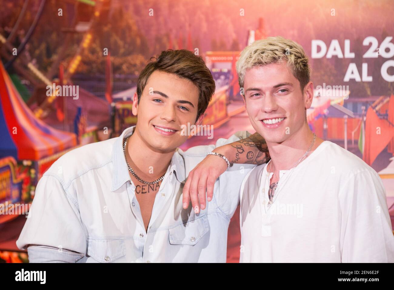 Italian singers Benji & Fede Photocall in Rome of the film "Toy Story 4 ...