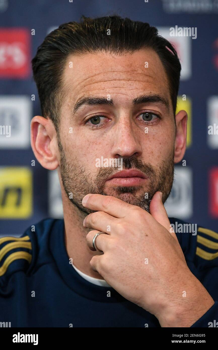 Carl Valeri of Australia's Melbourne Victory FC attends a press ...