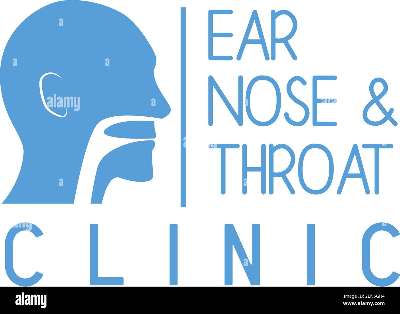 ear nose throat (ENT) logo for Otolaryngologists clinic concept. vector ...