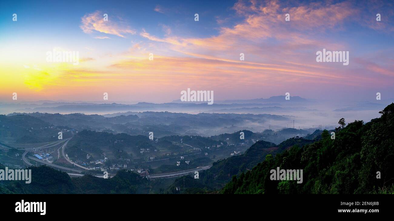 Chongqing, China - June19 2016: Take a look at the charming scenery of ...