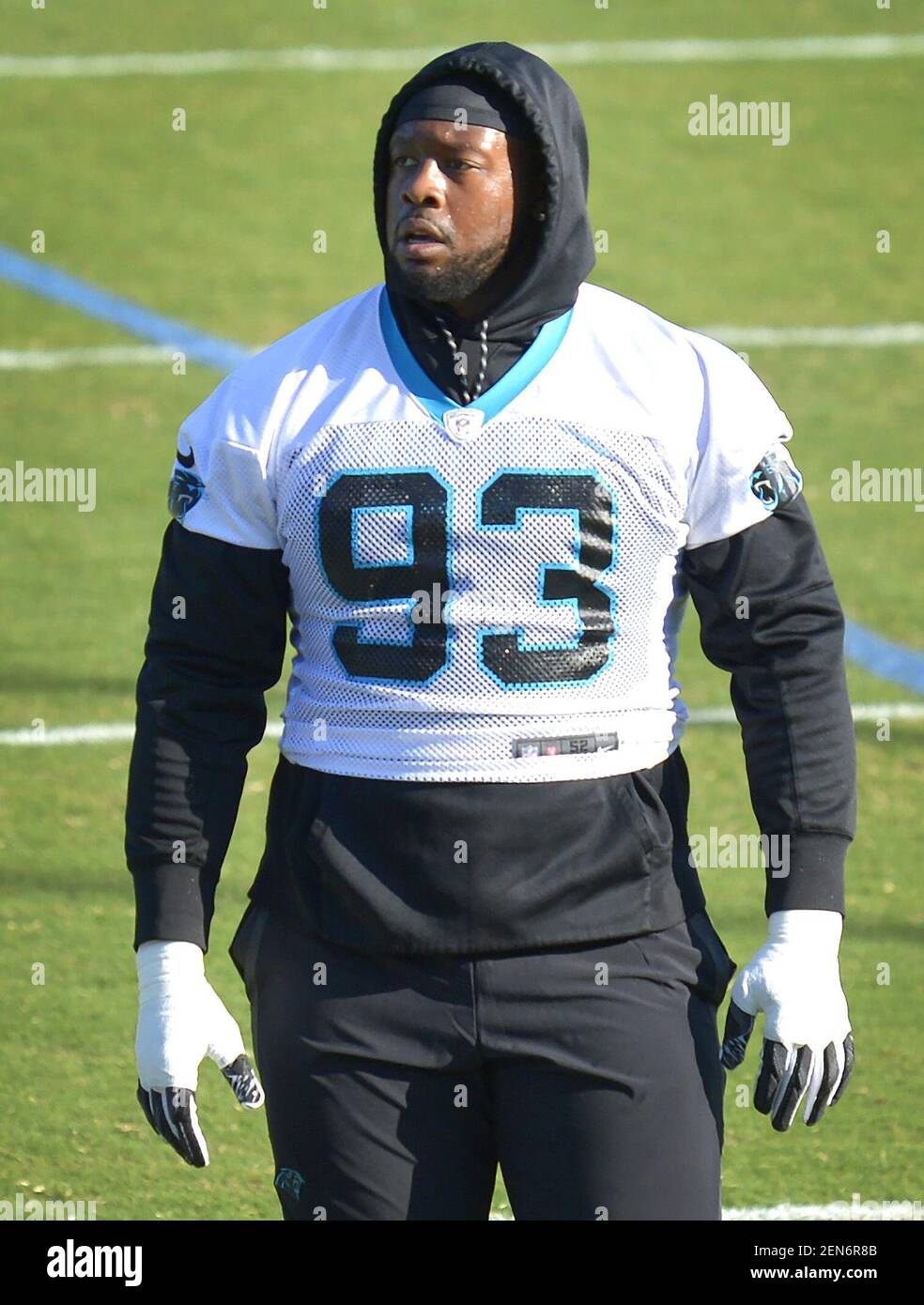 Carolina Panthers defensive tackle Gerald McCoy at practice on June 11 ...