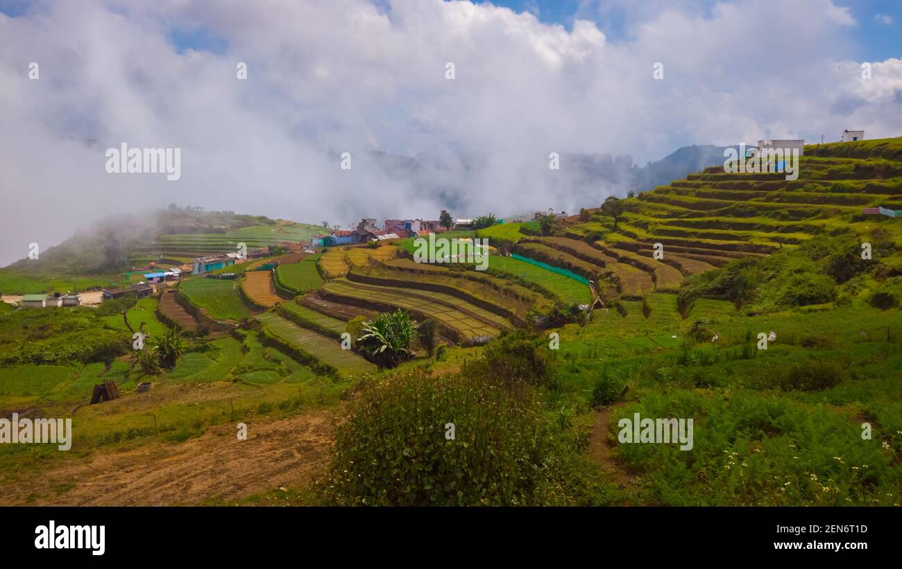 kookal village View Over The Misty Clouds. Beautiful kookal village ...
