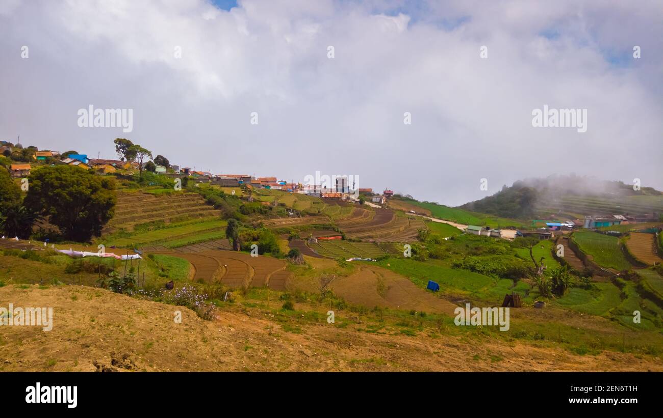 kookal village View Over The Misty Clouds. Beautiful kookal village ...