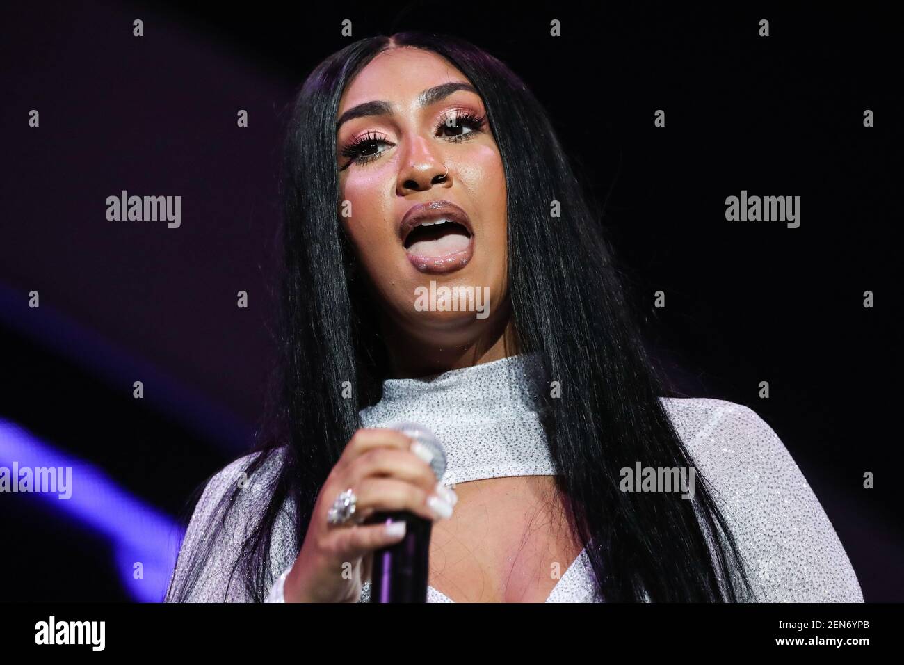 LOS ANGELES, CALIFORNIA, USA - JUNE 20: Singer Queen Naija performs on ...