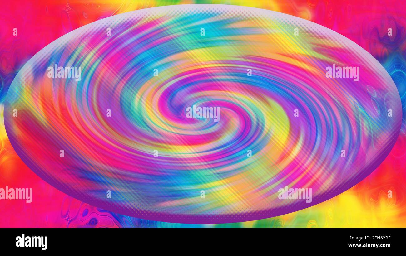 An abstract multicolored spiral oval shape background image Stock Photo ...