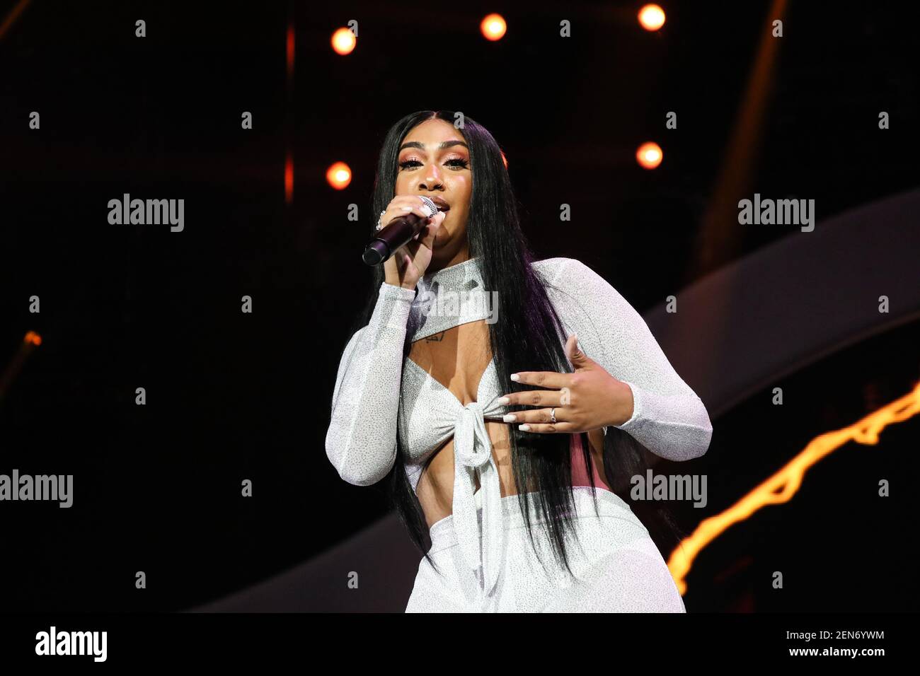 LOS ANGELES, CALIFORNIA, USA - JUNE 20: Singer Queen Naija performs on ...