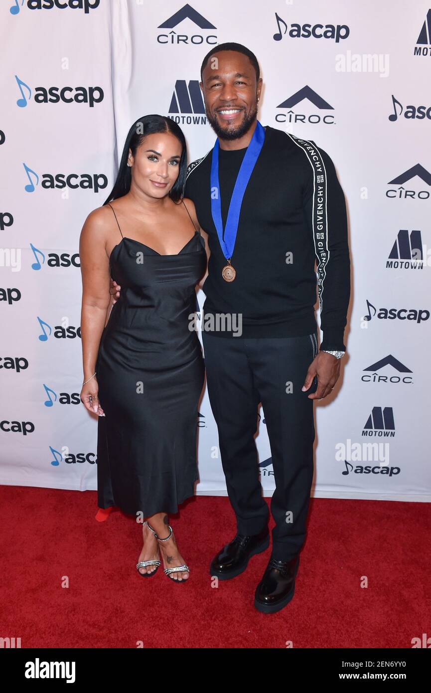Tank and his Wife Zena Foster arrive to the 2019 ASCAP Rhythm and Soul ...