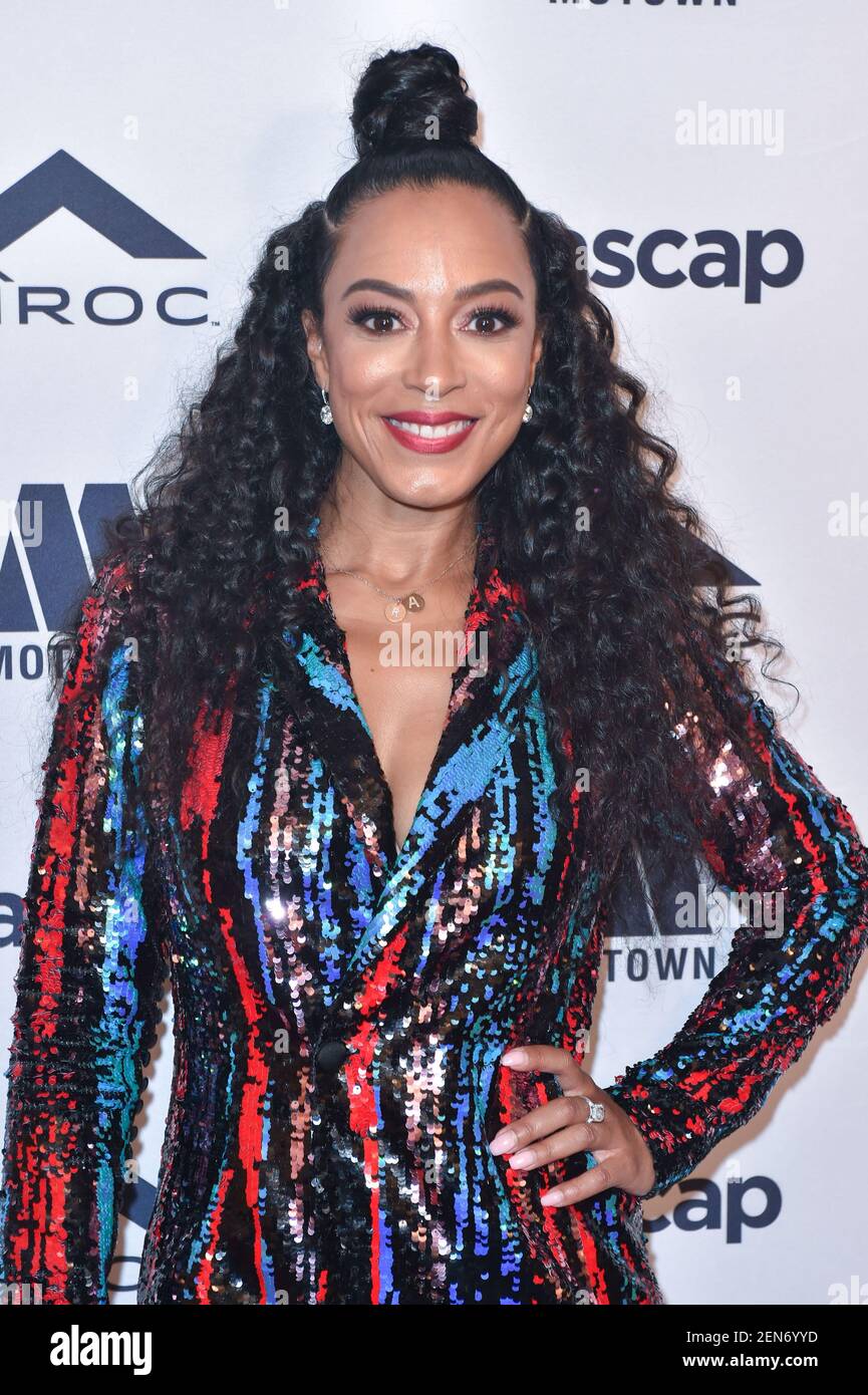 Angela Rye arrives to the 2019 ASCAP Rhythm and Soul Awards at The ...