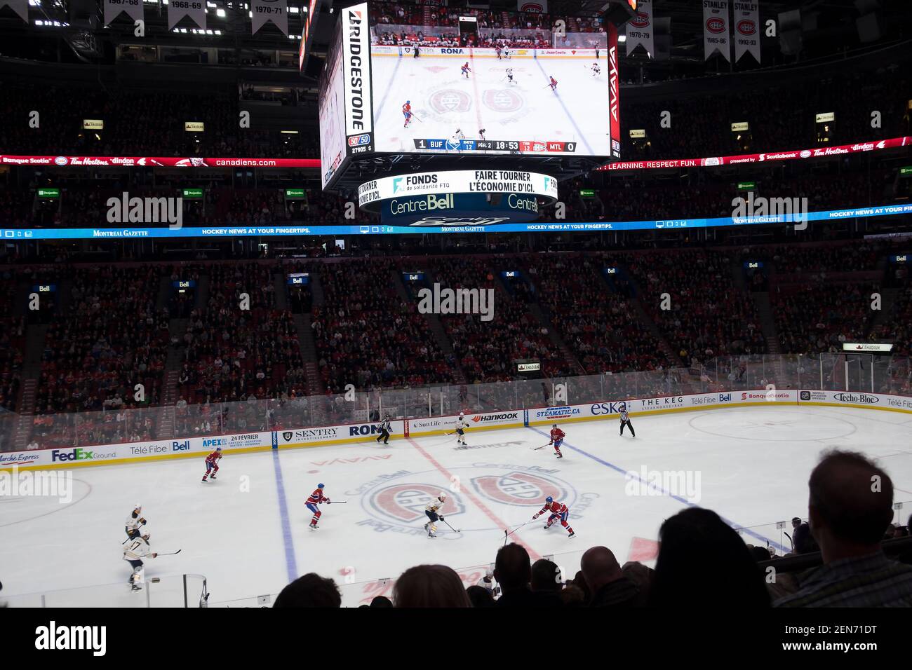 Ice Hockey players on rink Stock Photo - Alamy