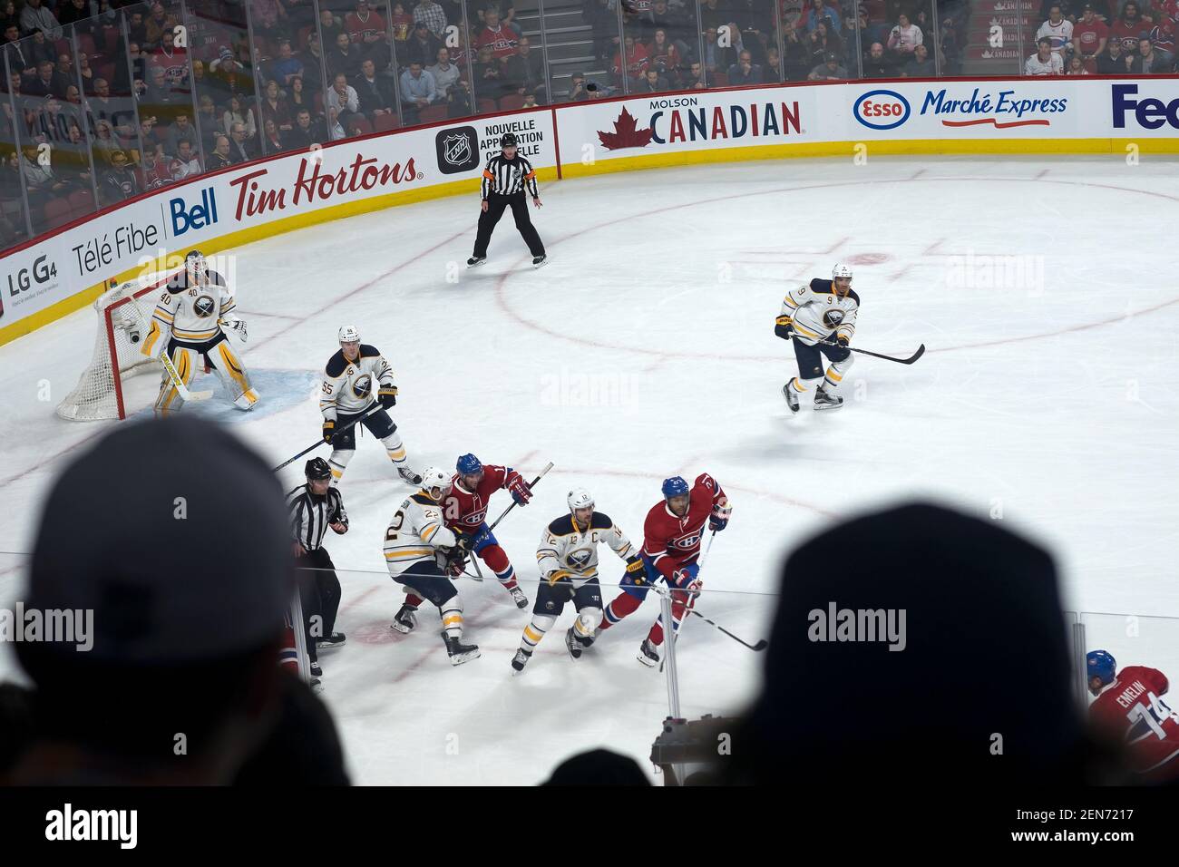 Ice Hockey players on rink Stock Photo - Alamy