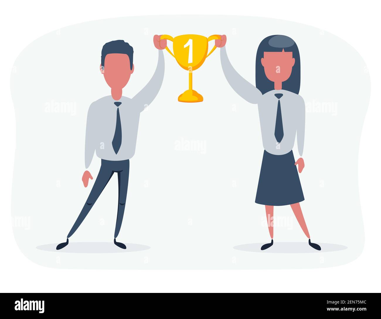 Couple win celebrate Stock Vector Images - Alamy