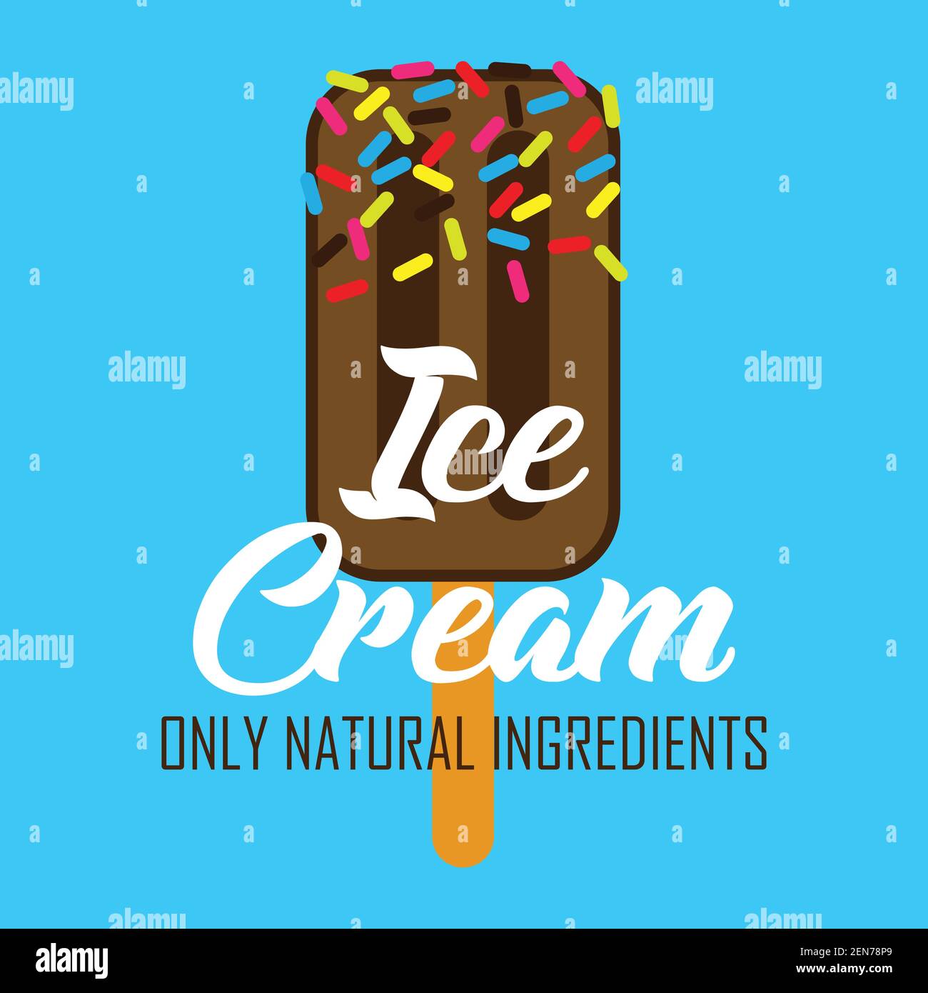 ice cream poster for ice cream store. vector illustration Stock Vector ...