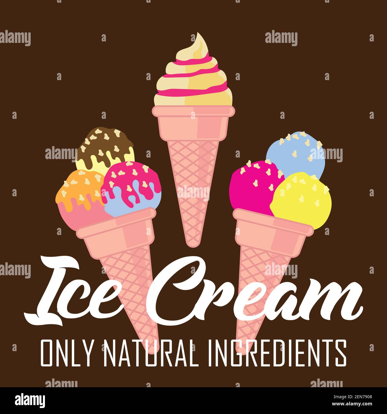 ice cream poster for ice cream store. vector illustration Stock Vector ...