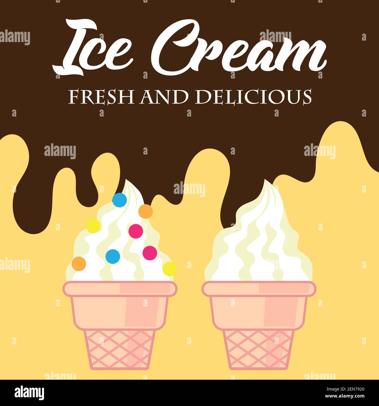 ice cream poster for ice cream store. vector illustration Stock Vector ...
