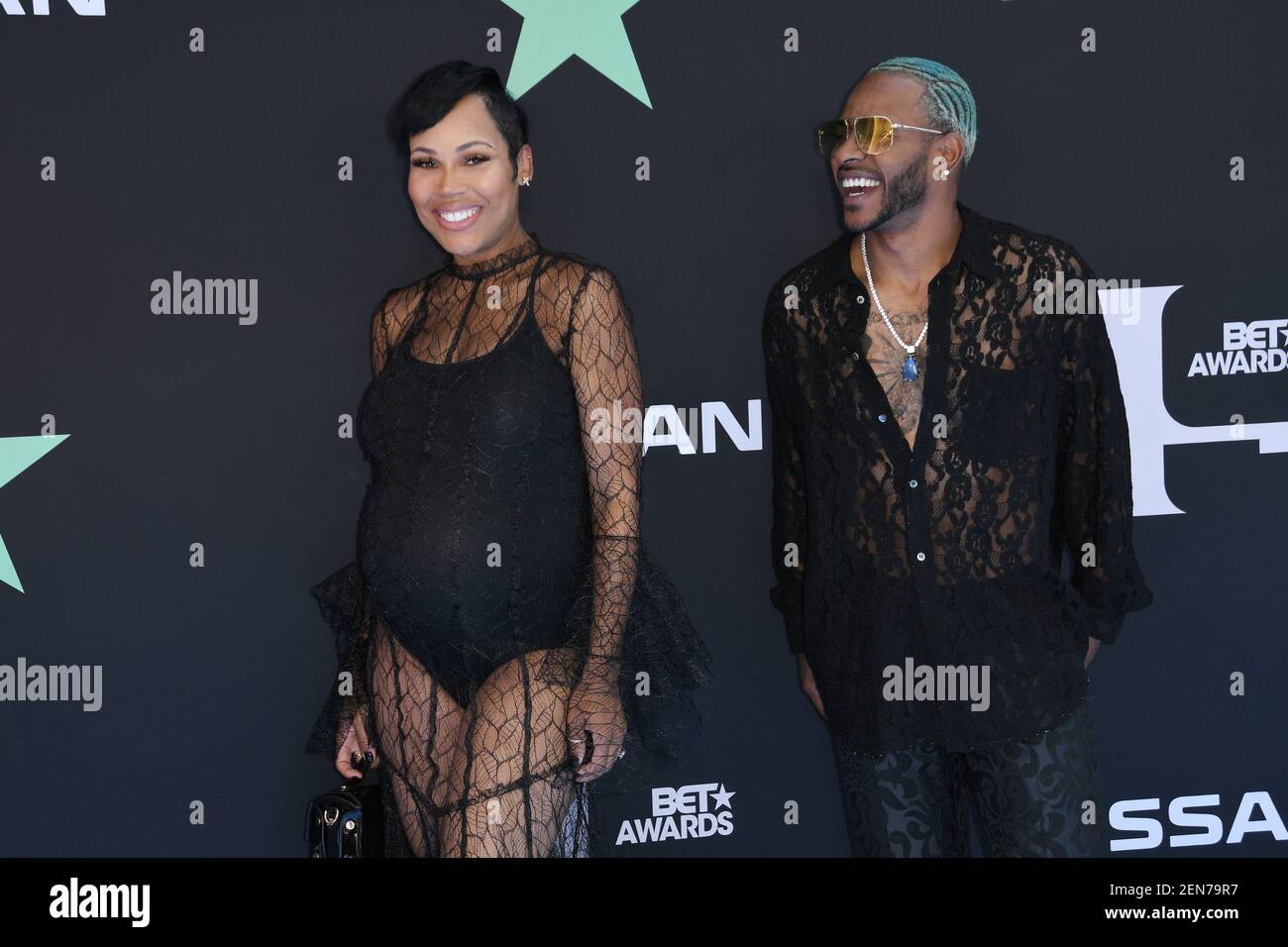 La'Myia Good and Eric Bellinger at the 2019 BET Awards held at ...