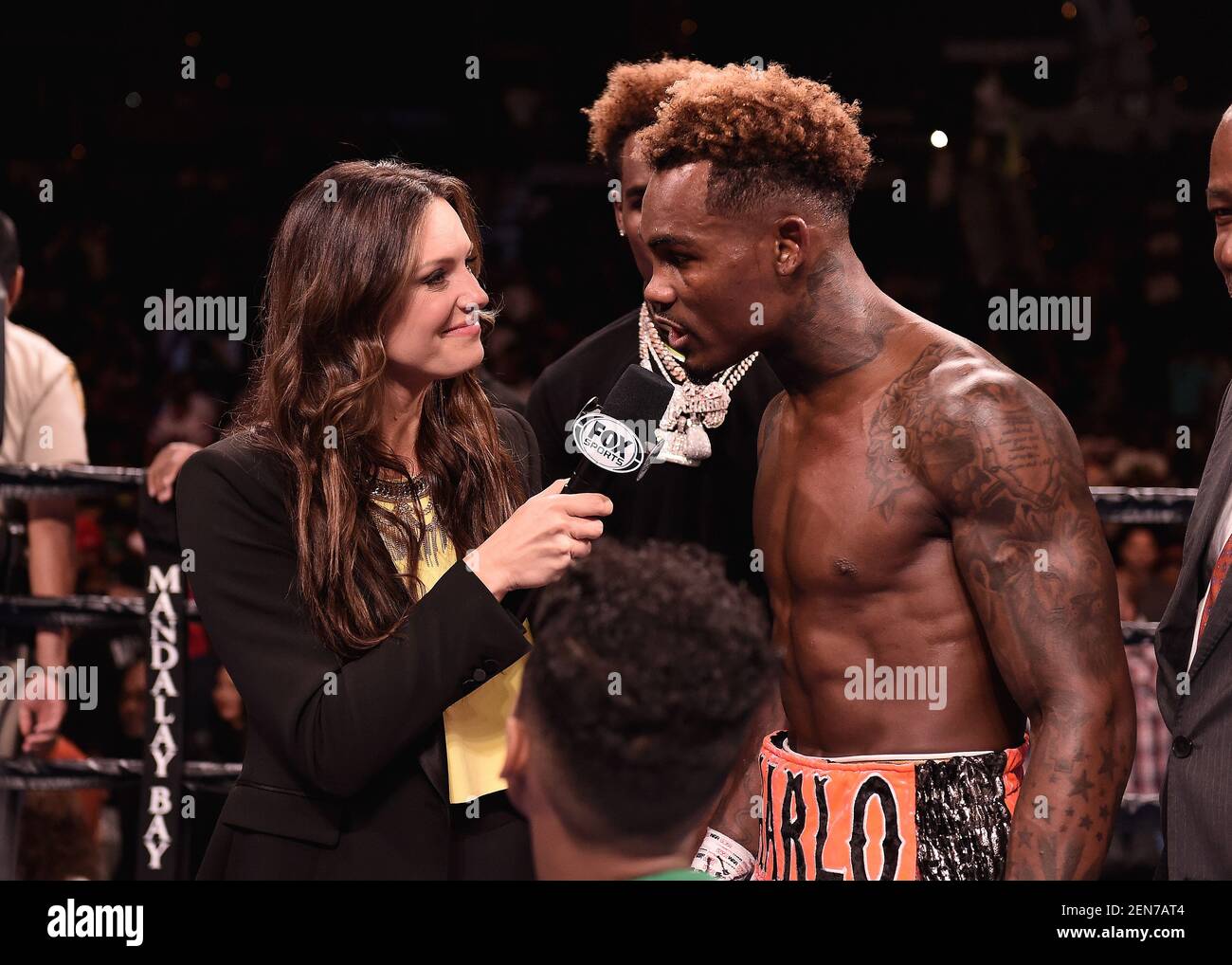 LAS VEGAS - JUNE 23: Heidi Andral and Jermell Charlo at Fox Sports "PBC ...