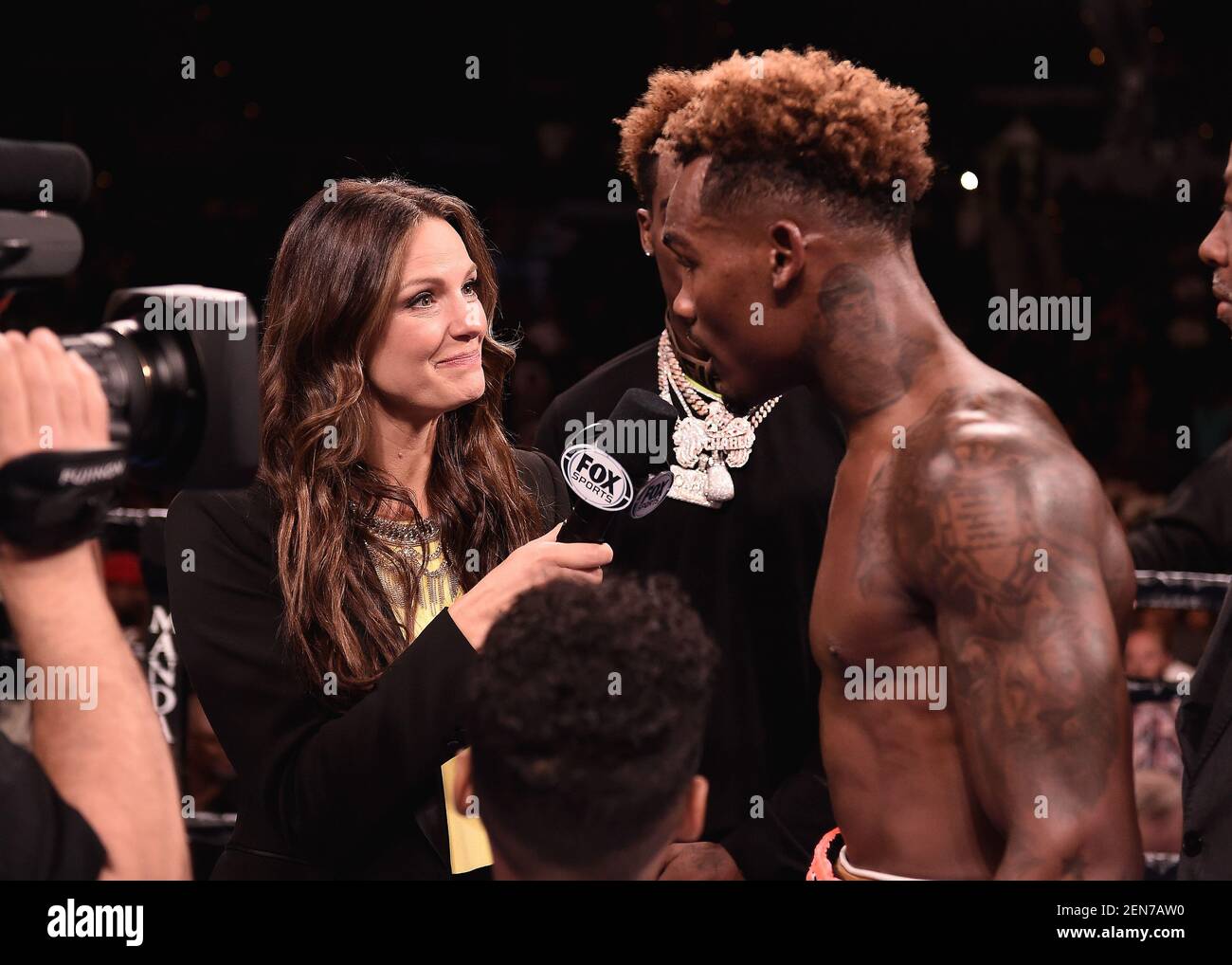 LAS VEGAS - JUNE 23: Heidi Andral and Jermell Charlo at Fox Sports "PBC ...