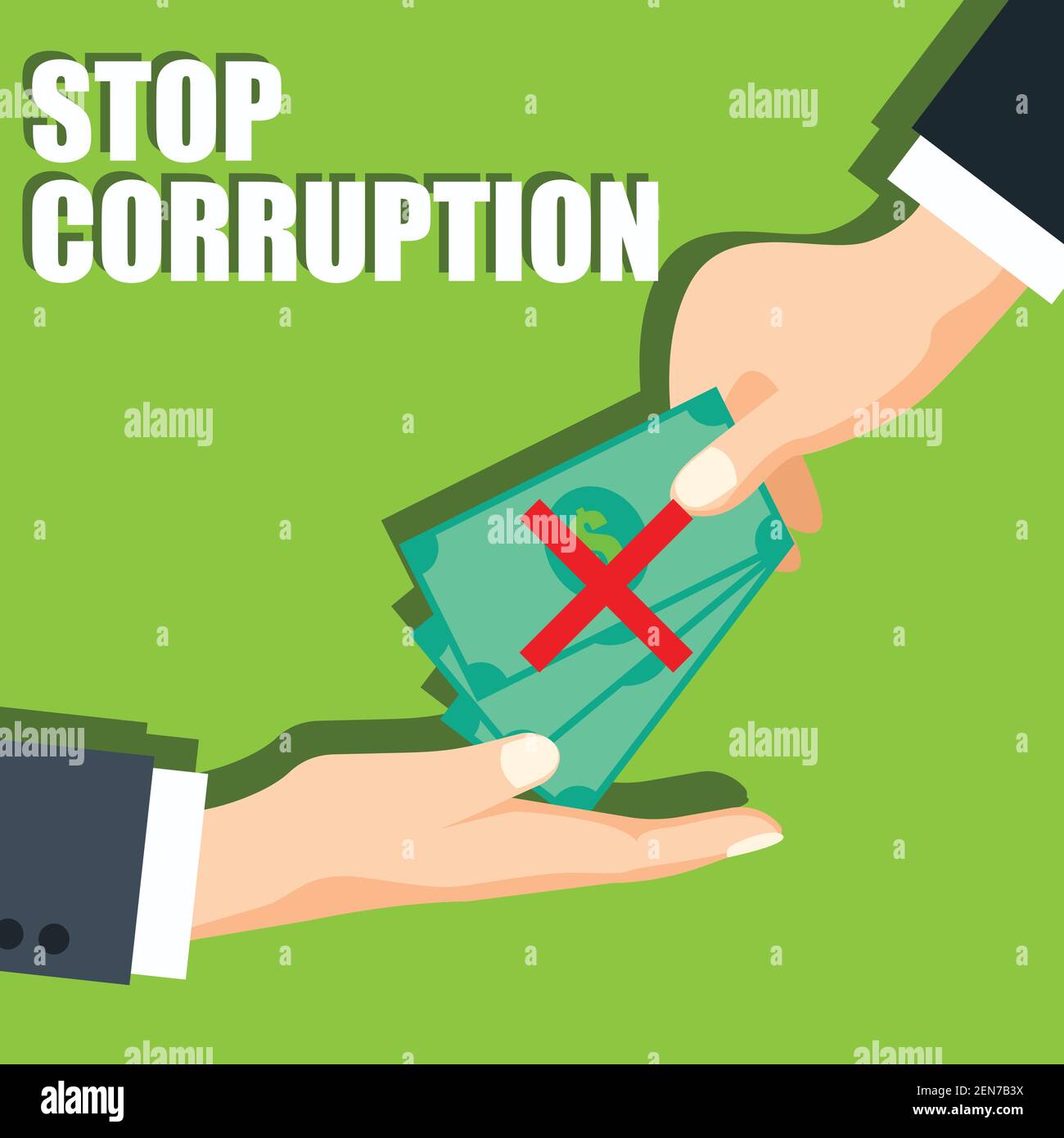 Stop corruption Stock Vector Images - Alamy
