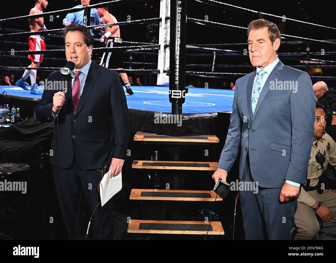 LAS VEGAS - JUNE 23: Kenny Albert and Joe Goossen at Fox Sports "PBC on ...
