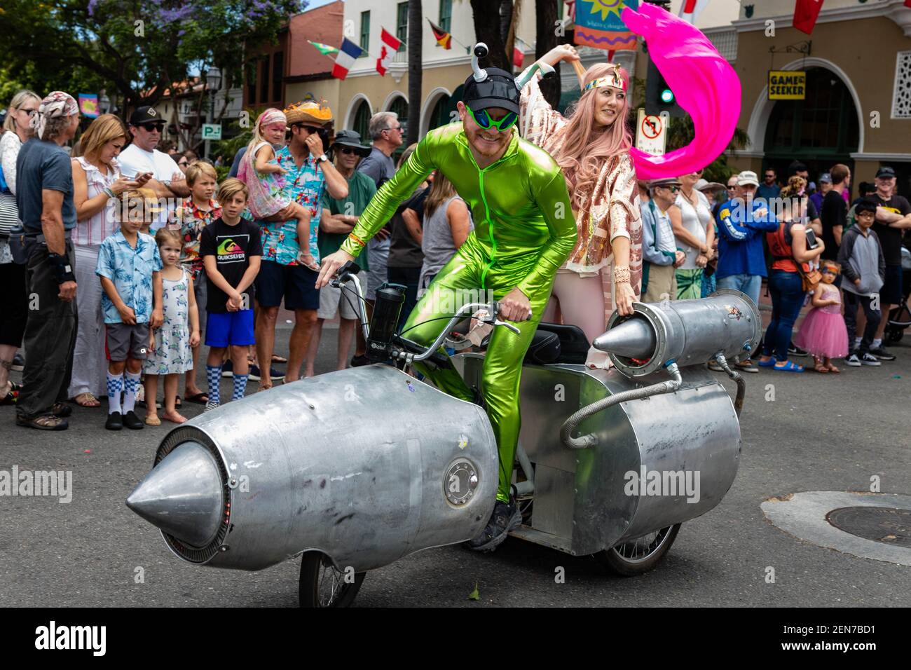 Santa Barbara celebrates Summer Solstice with a parade of floats, giant ...
