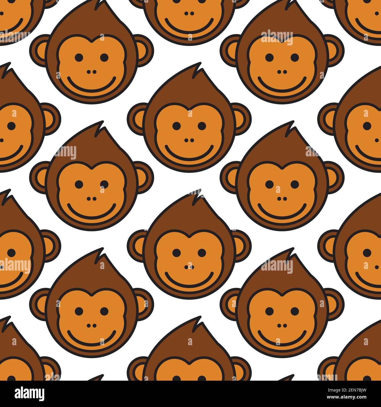 monkey ornament pattern. vector illustration Stock Vector Image & Art ...
