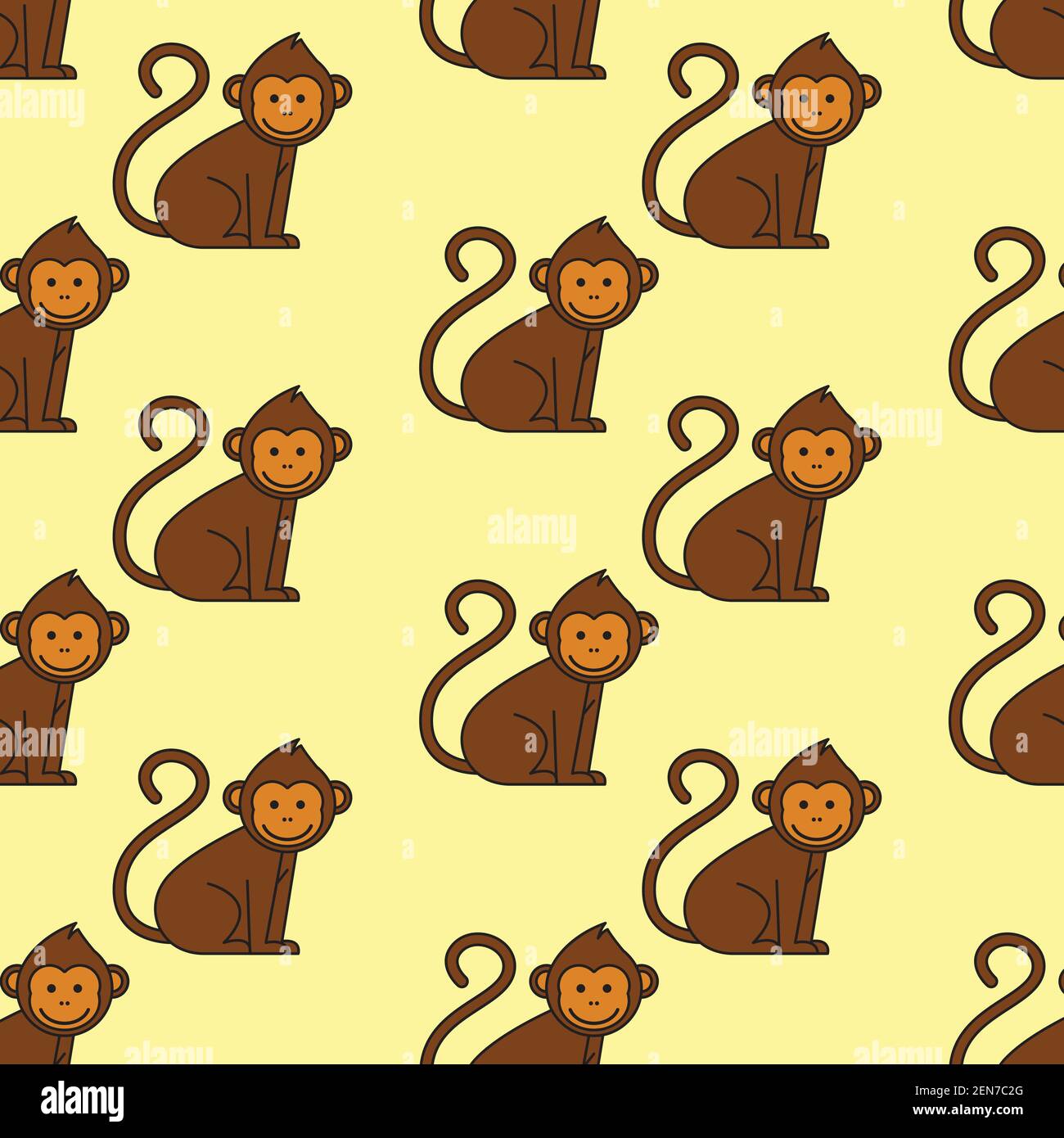monkey ornament pattern. vector illustration Stock Vector Image & Art ...
