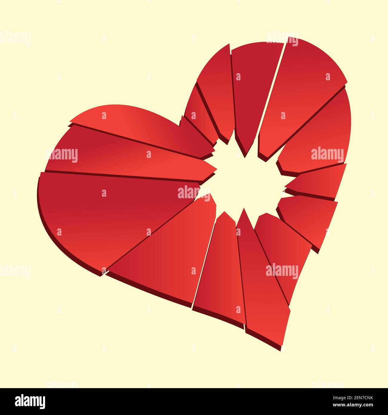 broken heart heartbreak flat icon for broken heart concept, vector ...
