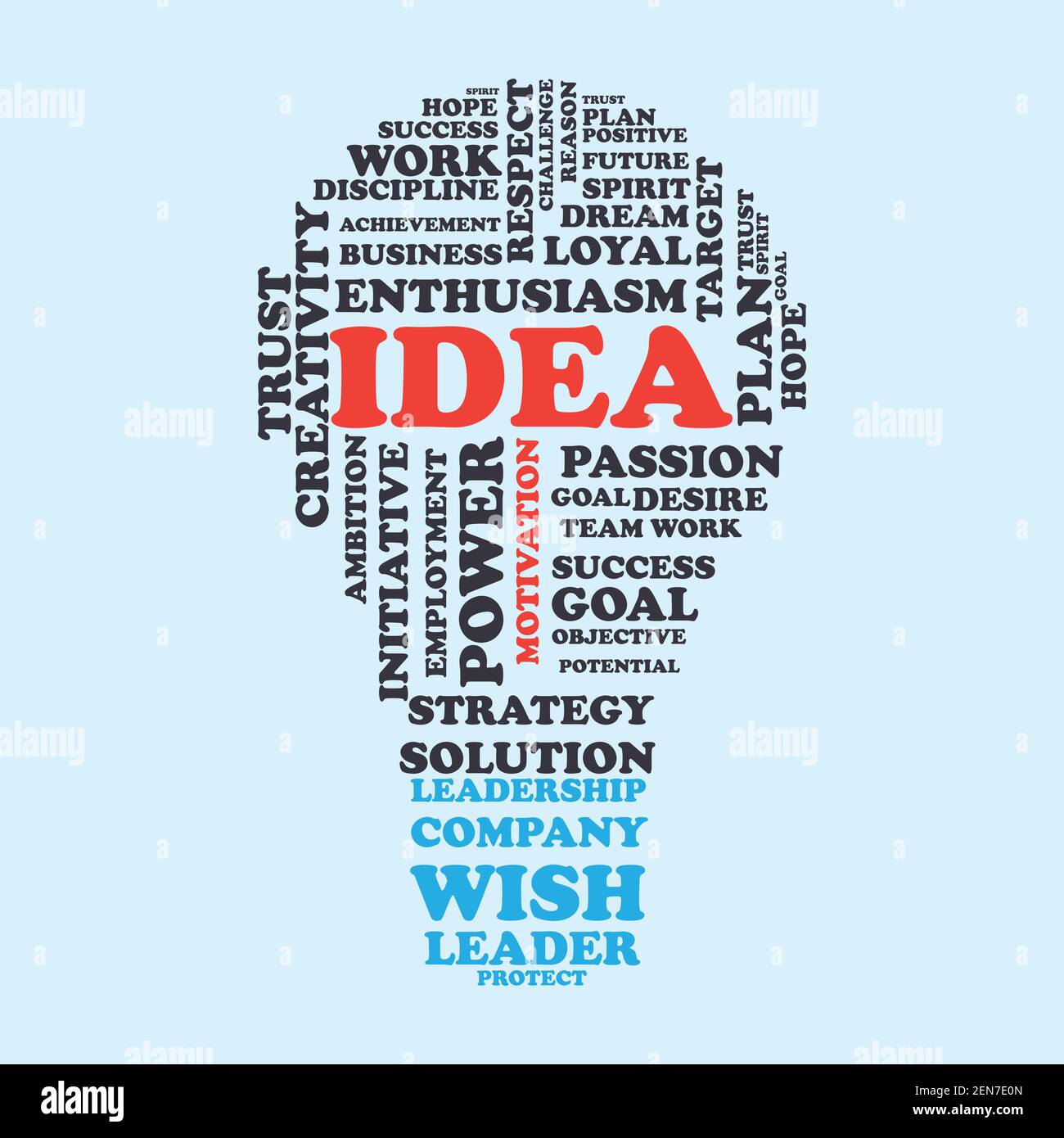 word cloud IDEA, creative business concept, vector illustration Stock ...