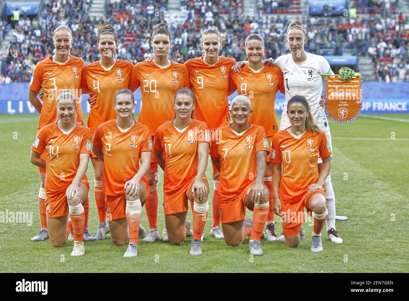 RENNES, 24-06-2019 , Roazhon Park, World Cup Football Women. Team photo ...