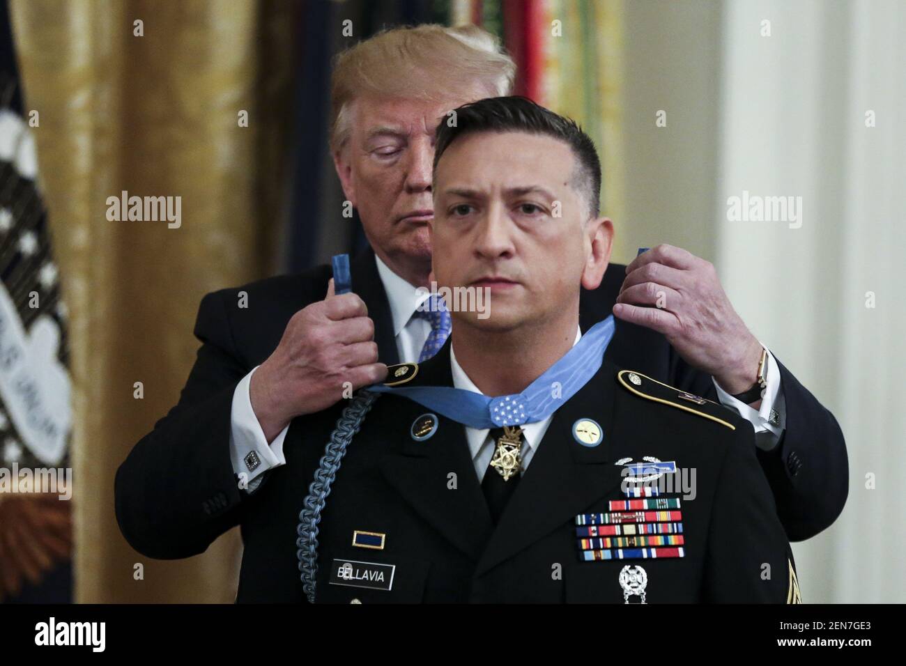 President Donald Trump awards the Medal of Honor to David G. Bellavia ...