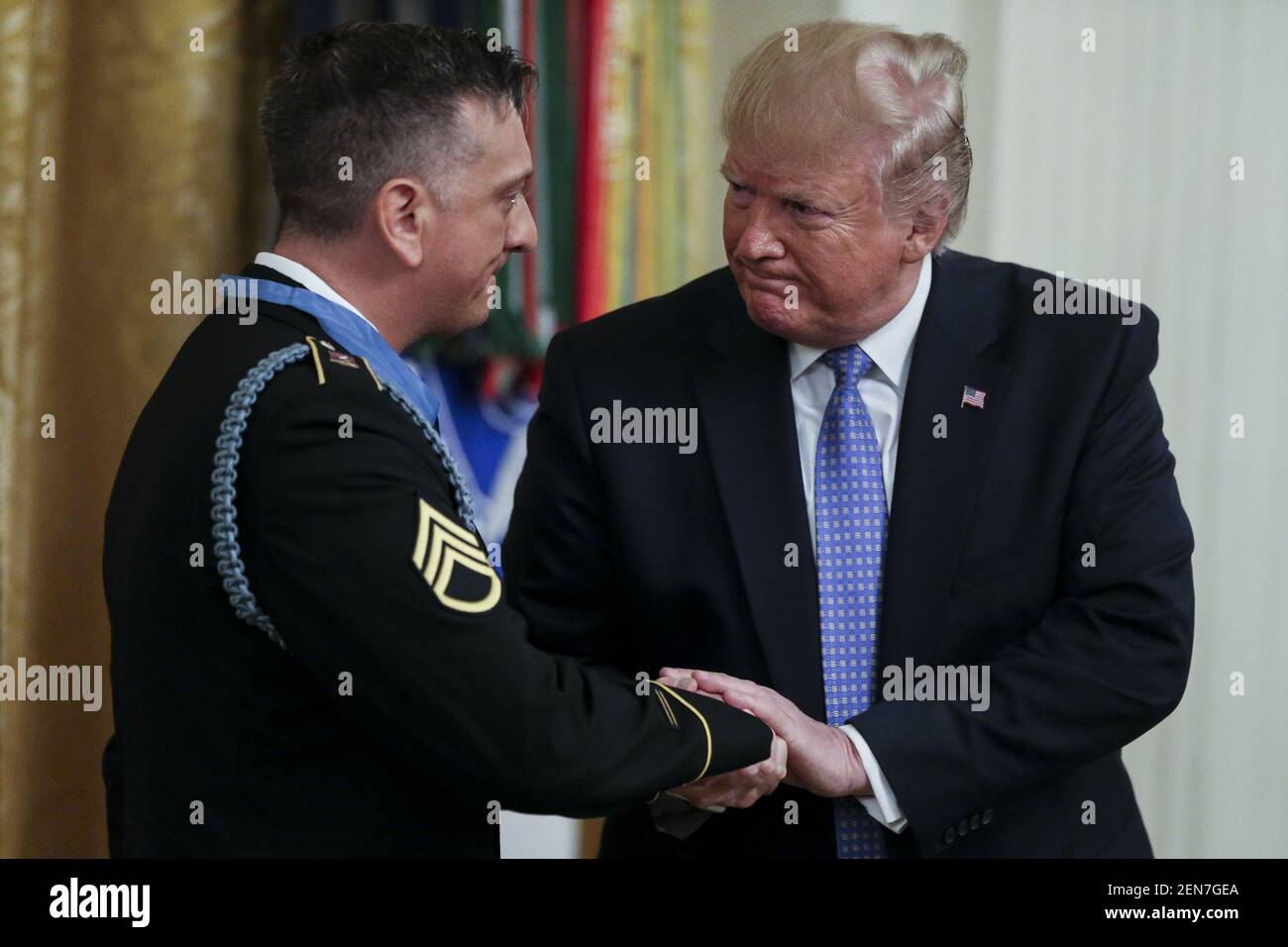 President Donald Trump awards the Medal of Honor to David G. Bellavia ...