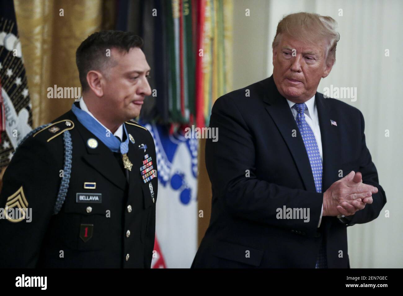 President Donald Trump awards the Medal of Honor to David G. Bellavia ...
