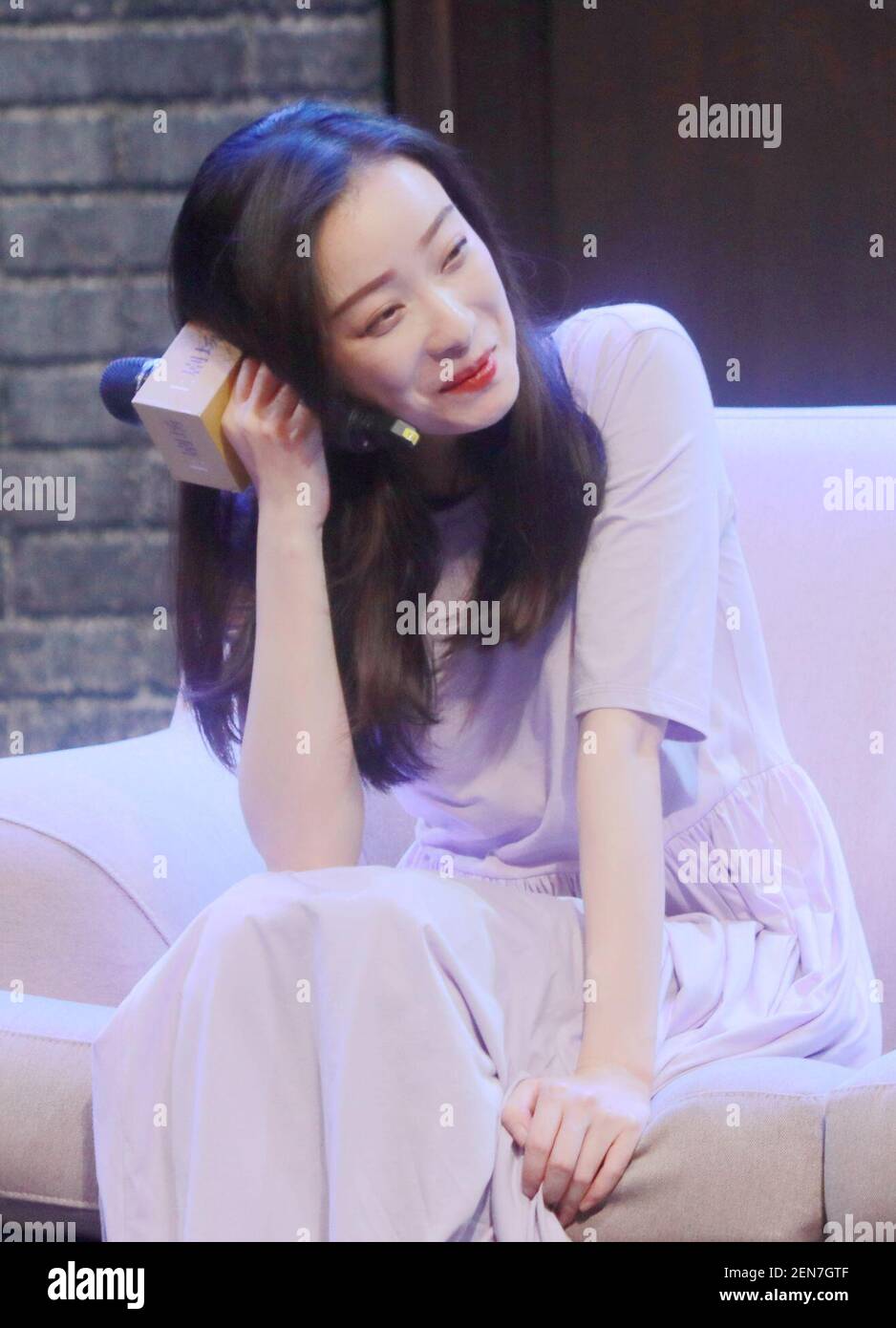 Chinese actress Ni Ni attends a press conference for drama play in ...