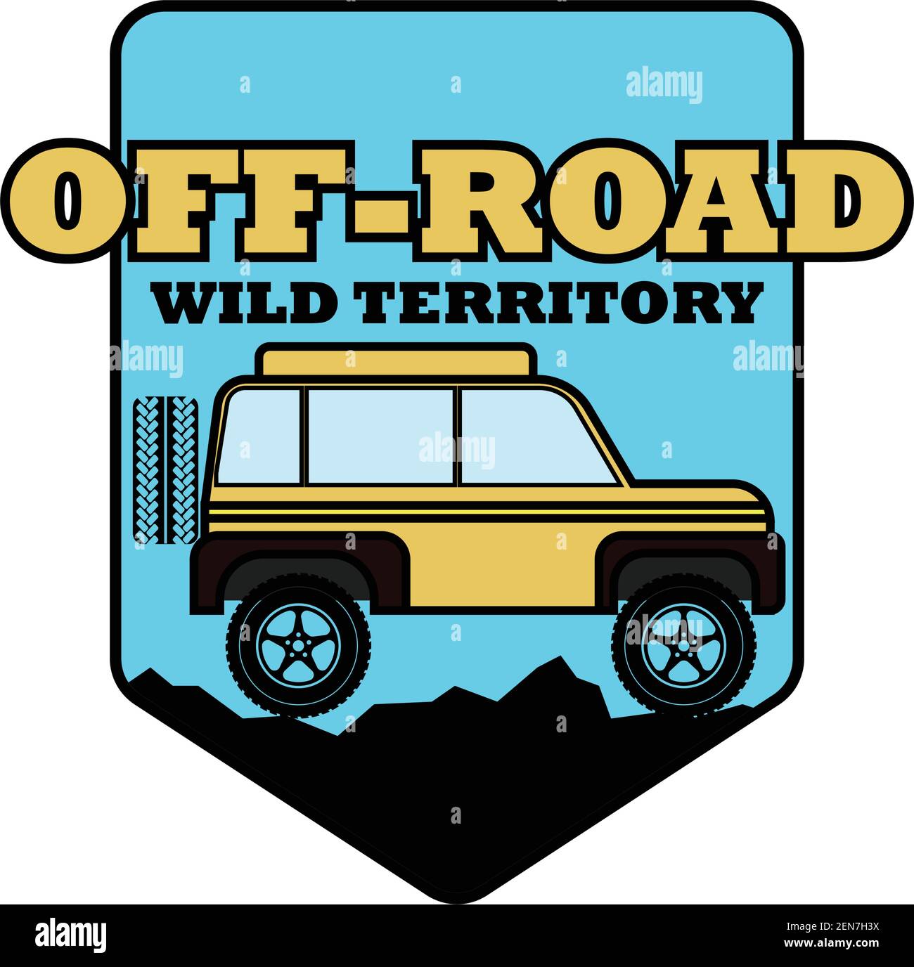 off-road 4x4 suv car logo emblems and insignia. vector illustration ...