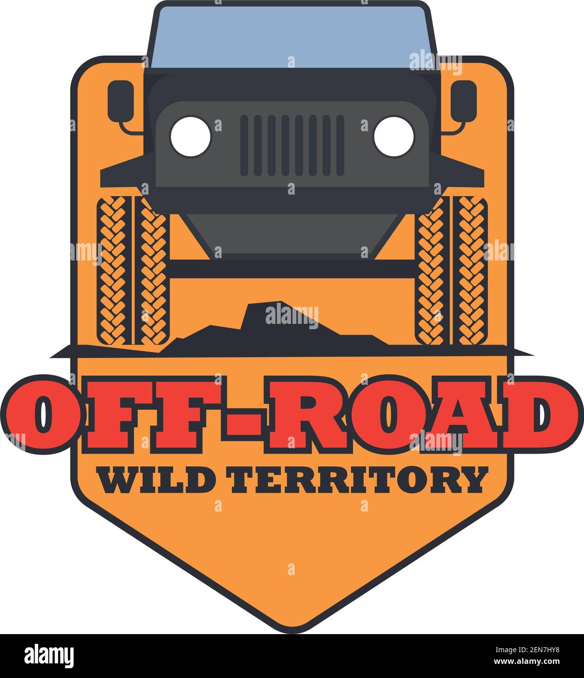 off-road 4x4 suv car logo emblems and insignia. vector illustration ...