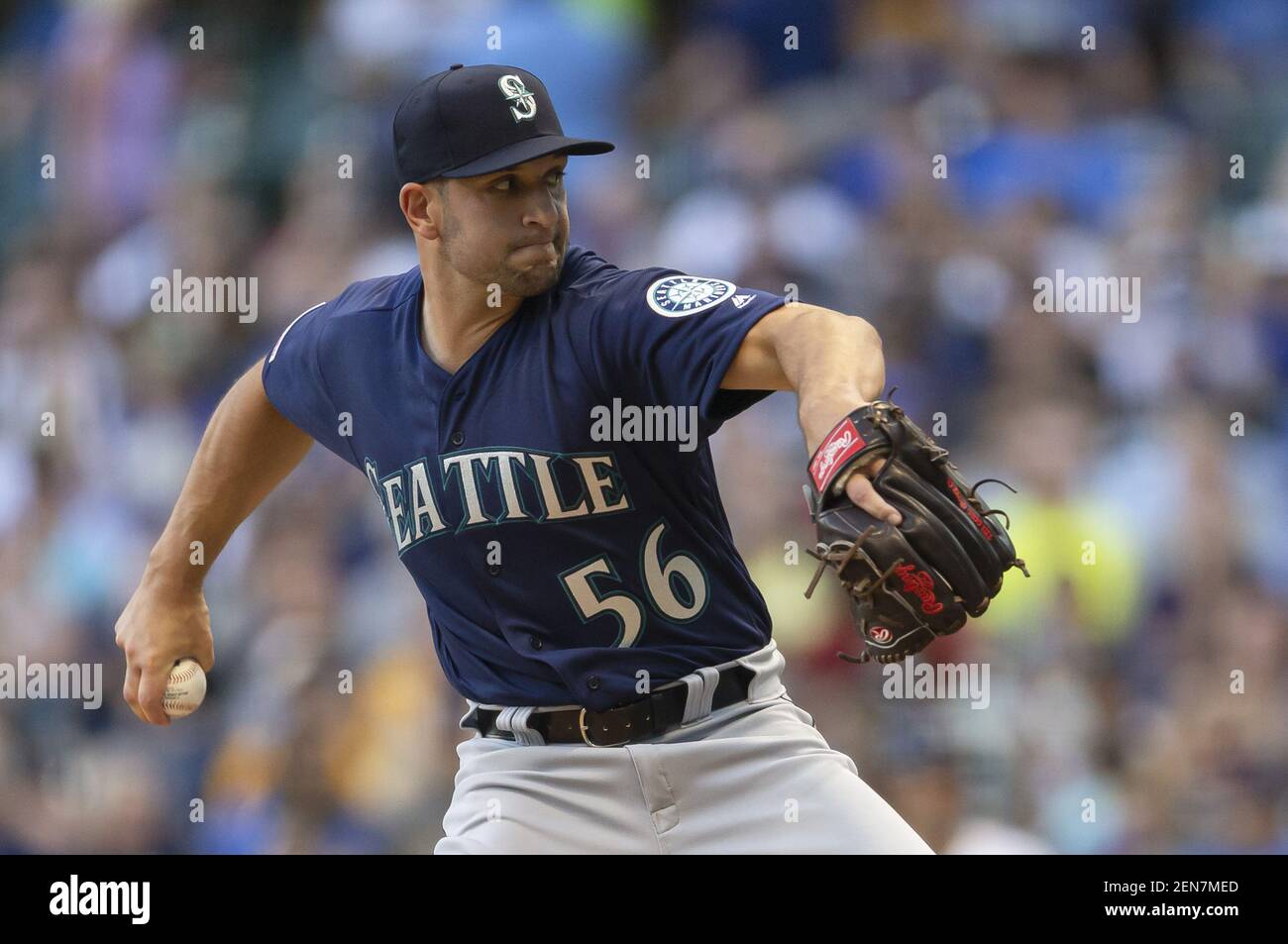 June 26, 2019: Seattle Mariners starting pitcher Matt Carasiti #56 ...