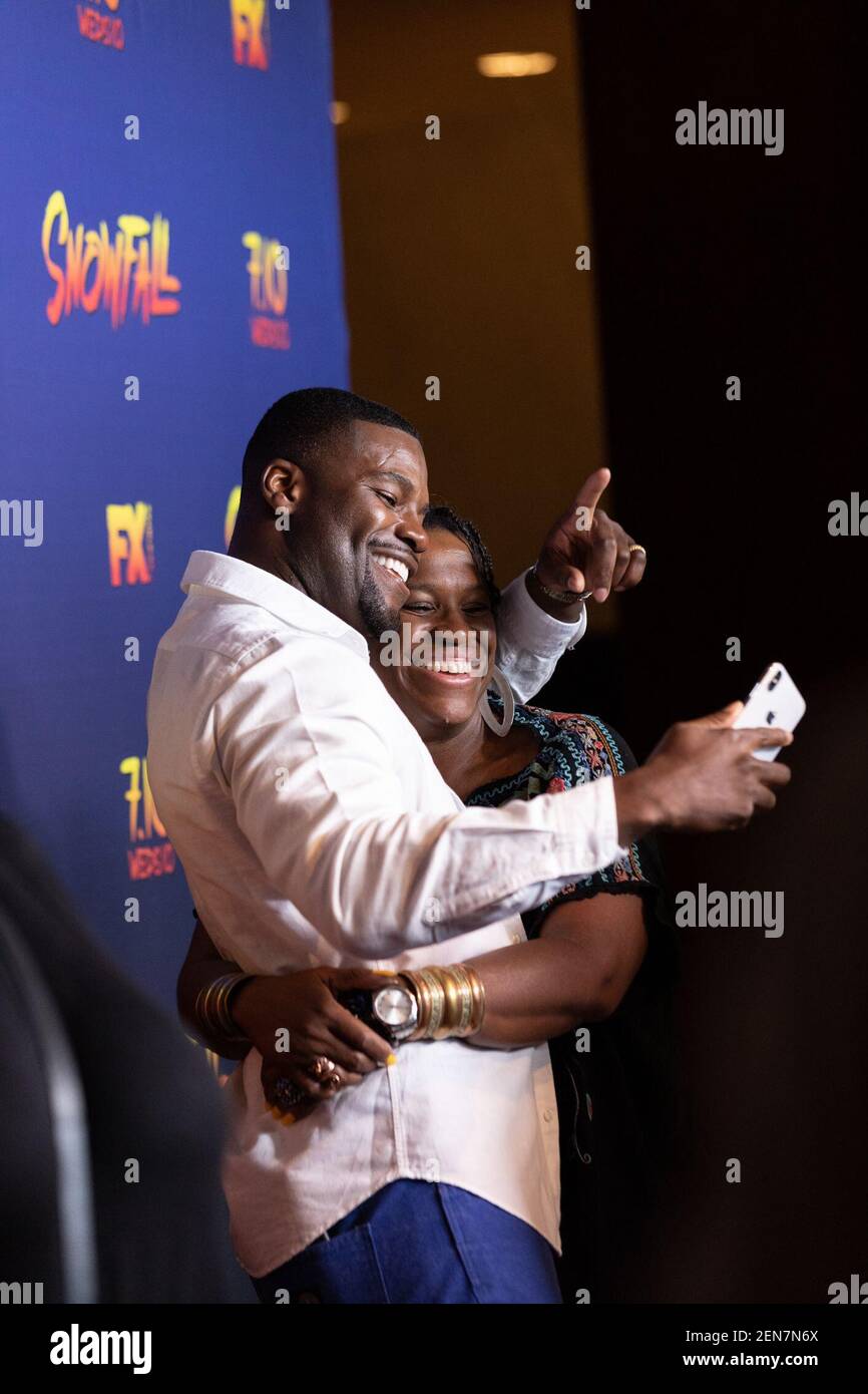 (L-R): Amin Joseph, who plays "Jerome Saint", and Michael Hyatt, who ...