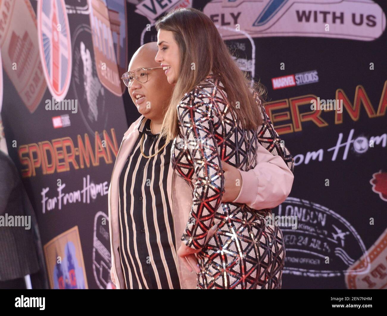 Jacob Batalon and Girlfriend at the SPIDER-MAN FAR FROM HOME Los ...