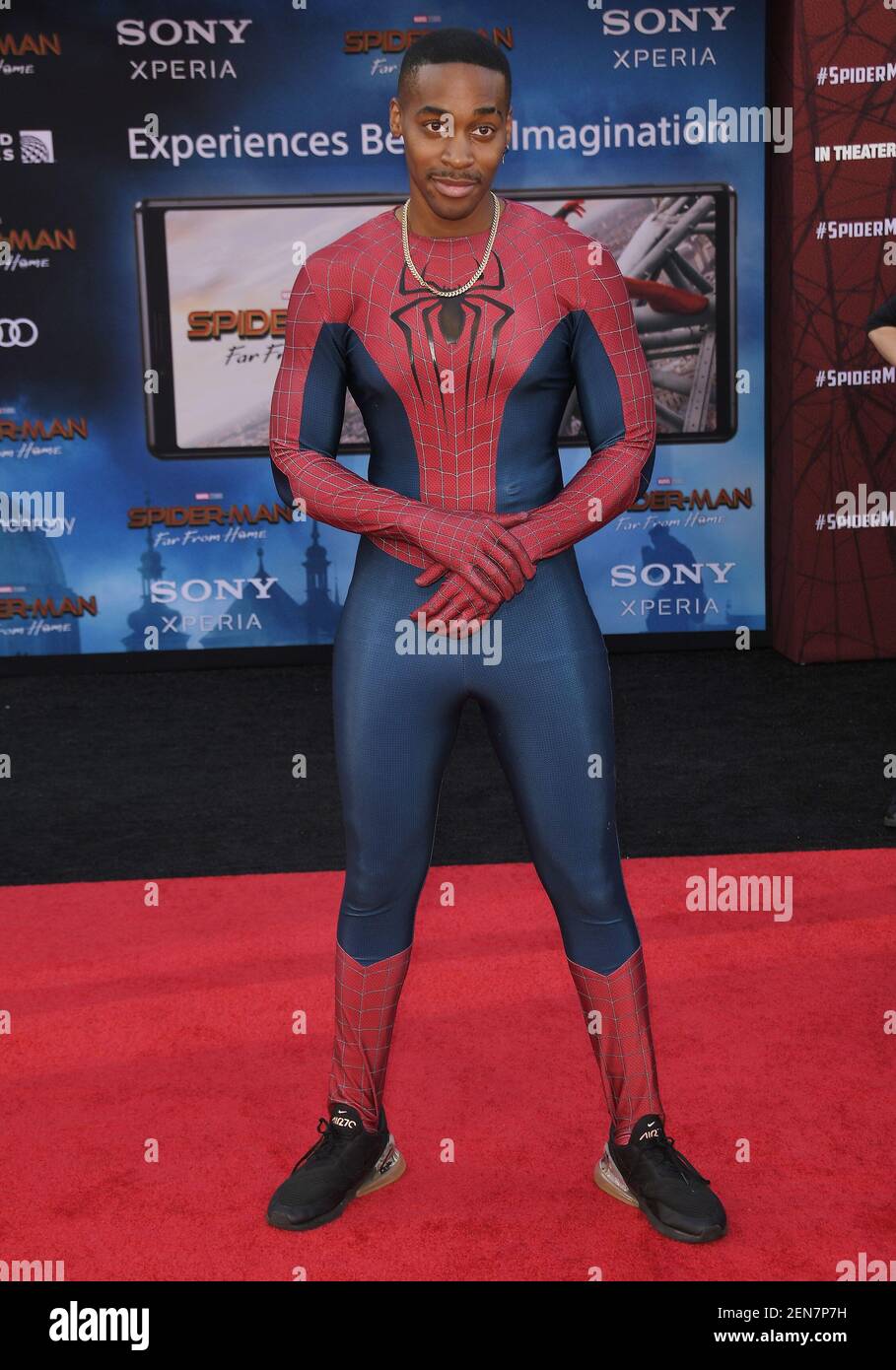 Kennedy Moore arrives at the SPIDER-MAN FAR FROM HOME Los Angeles ...