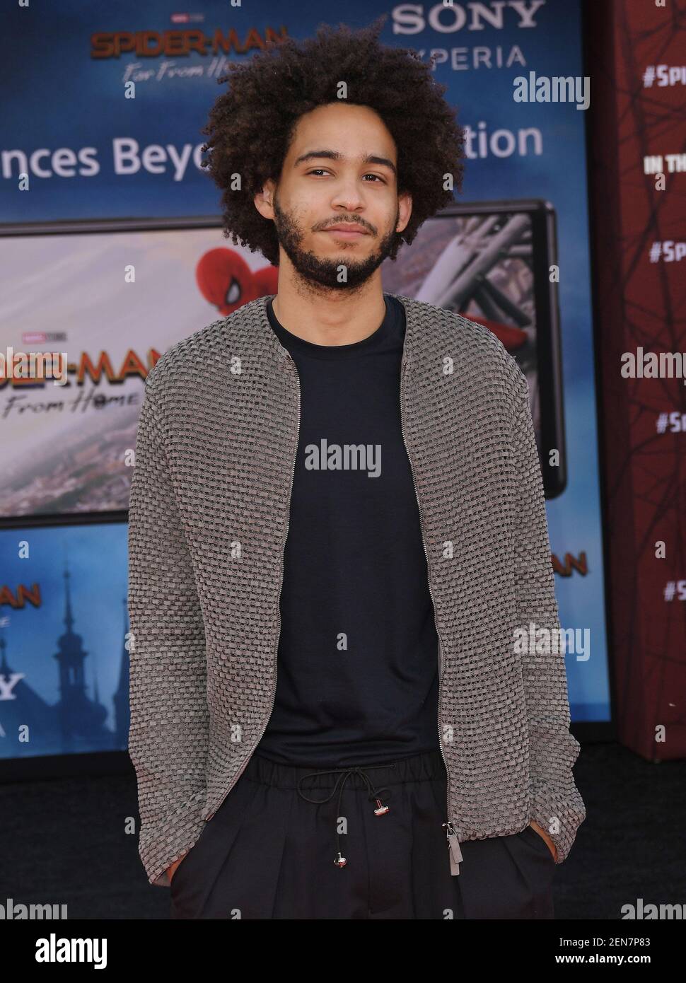 Jorge Lendeborg Jr. arrives at the SPIDER-MAN FAR FROM HOME Los Angeles ...