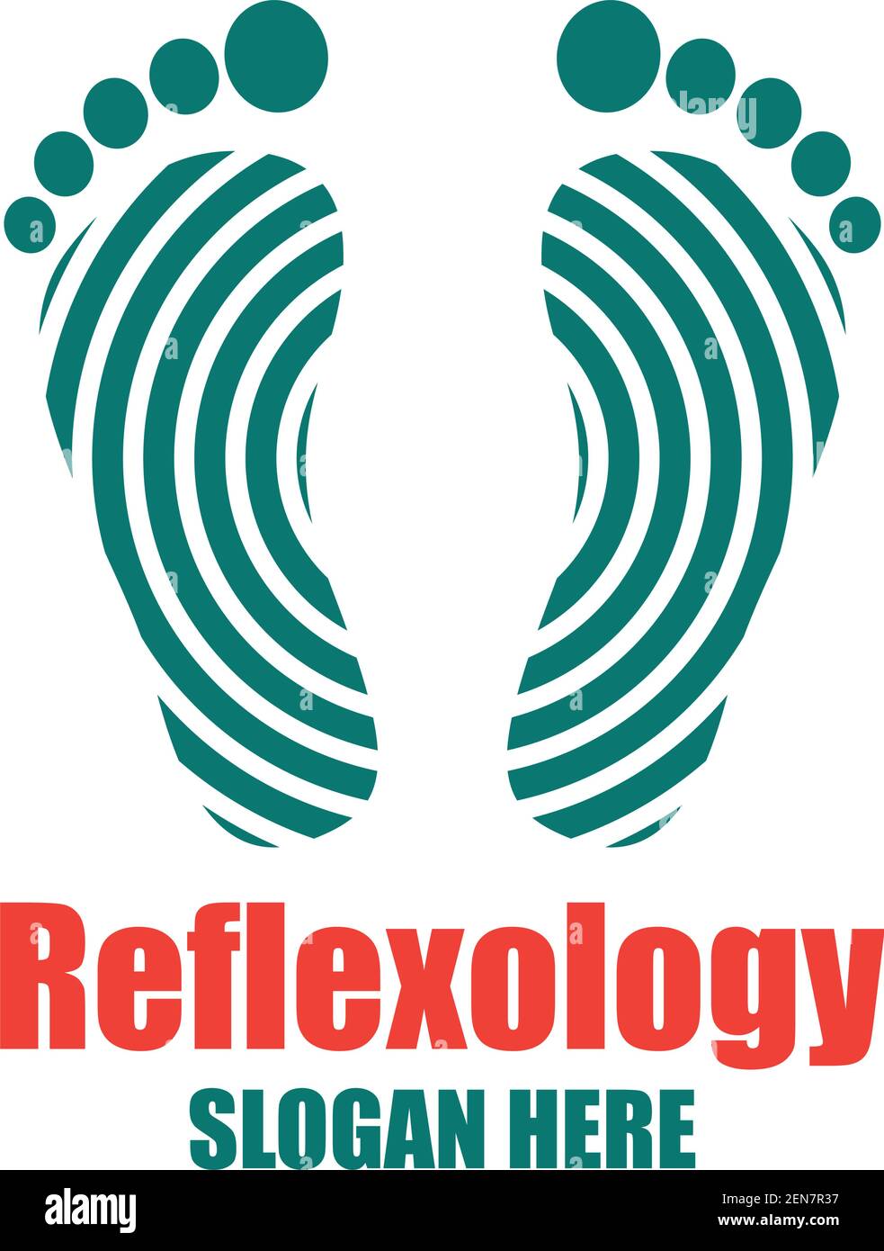 reflexology, zone therapy logo with text space for your slogan ...