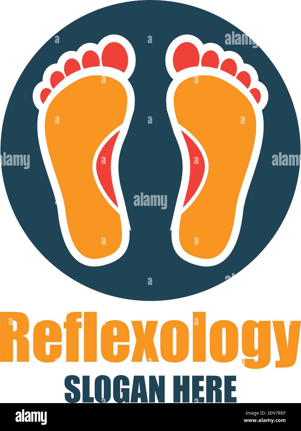 reflexology, zone therapy logo with text space for your slogan ...