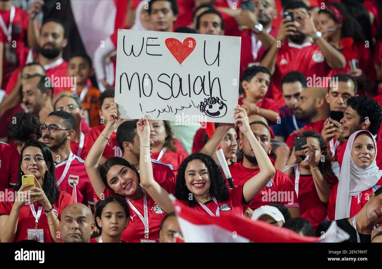 June 26, 2019: Egyptian fans before the 2019 African Cup of Nations ...