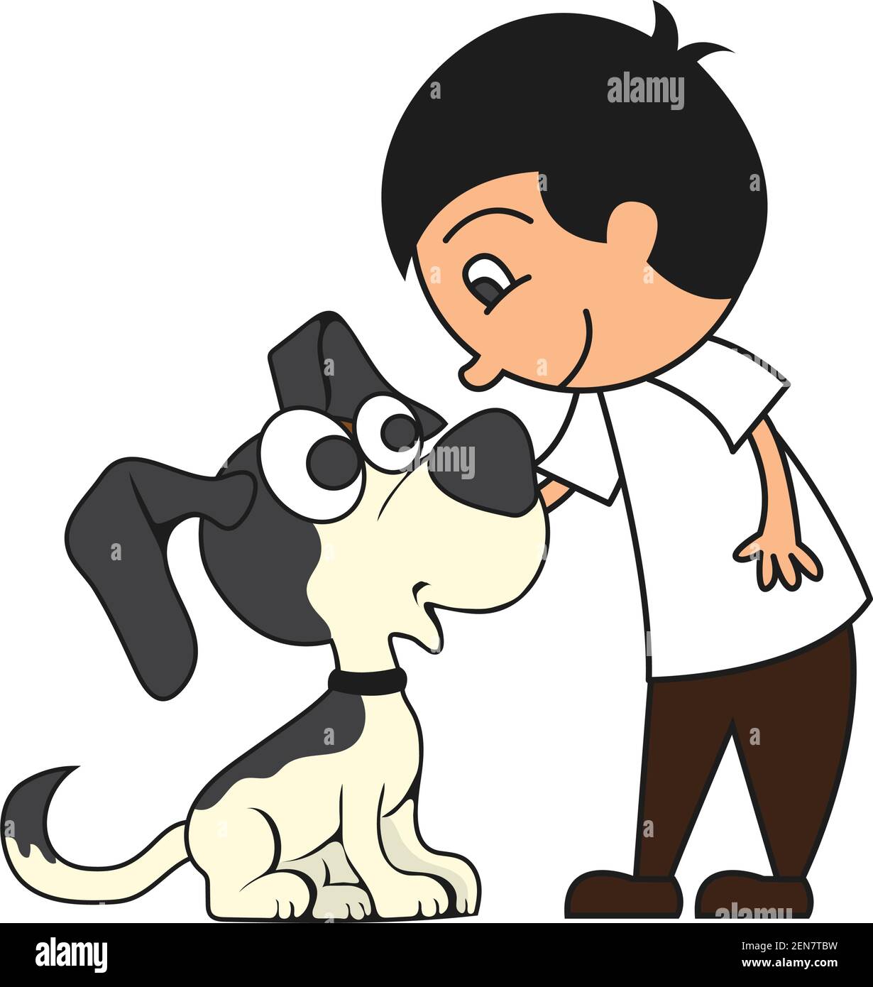 animal care concept, love, caring and affection to the animal cartoon ...