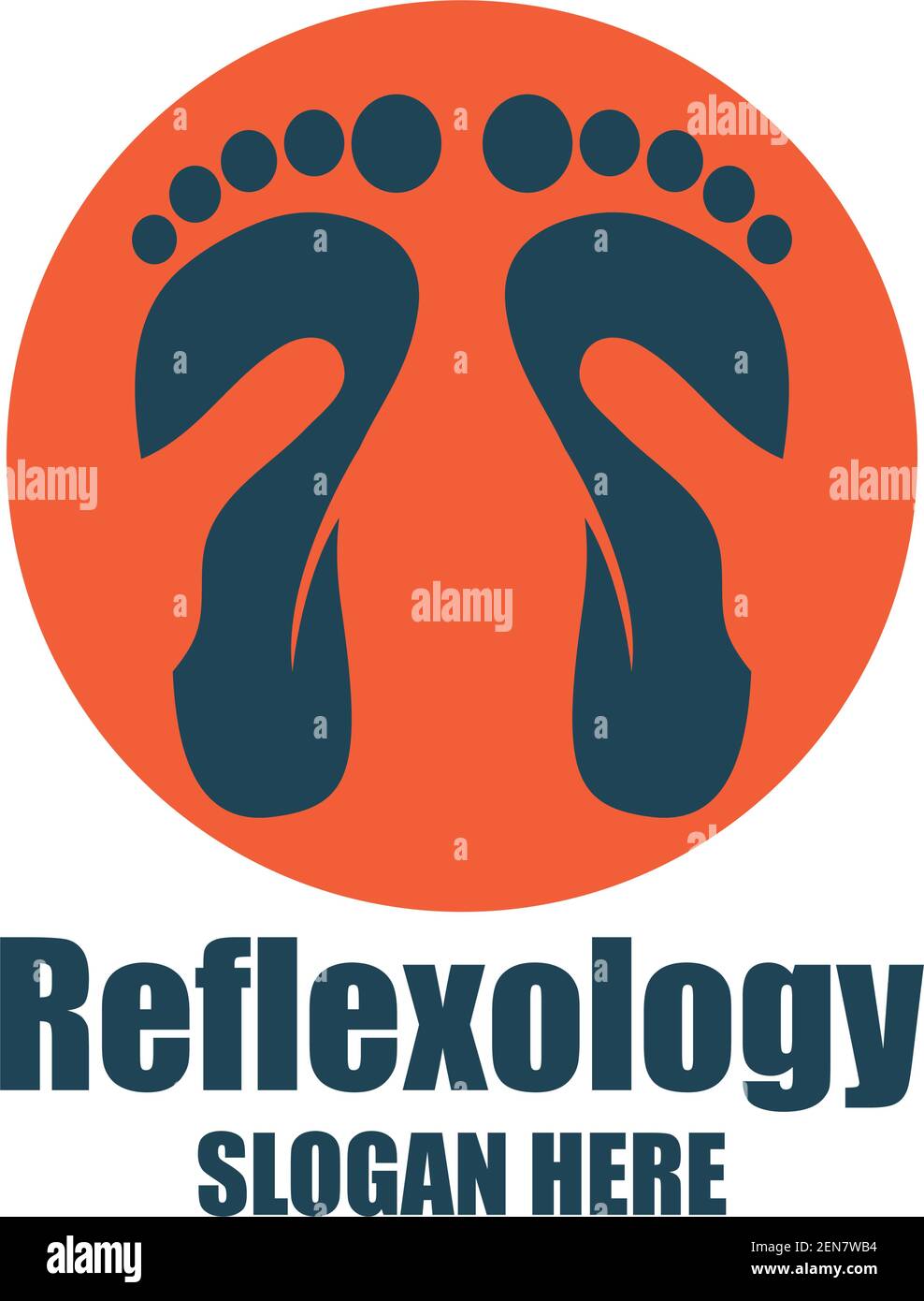 reflexology, zone therapy logo with text space for your slogan ...