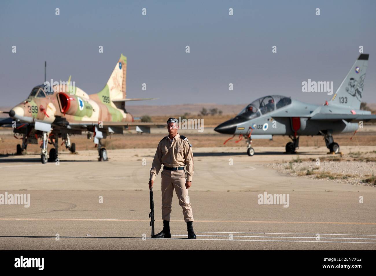 A graduation ceremony for Israeli air force pilots at the Hatzerim air ...